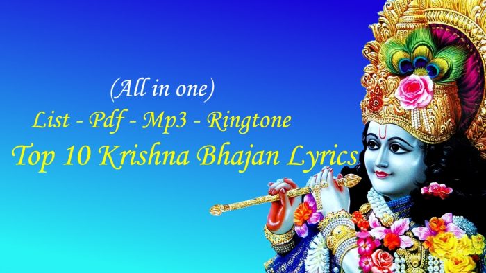 Top 10 Krishna Bhajan Lyrics | List PDF MP3 Ringtone - Updated